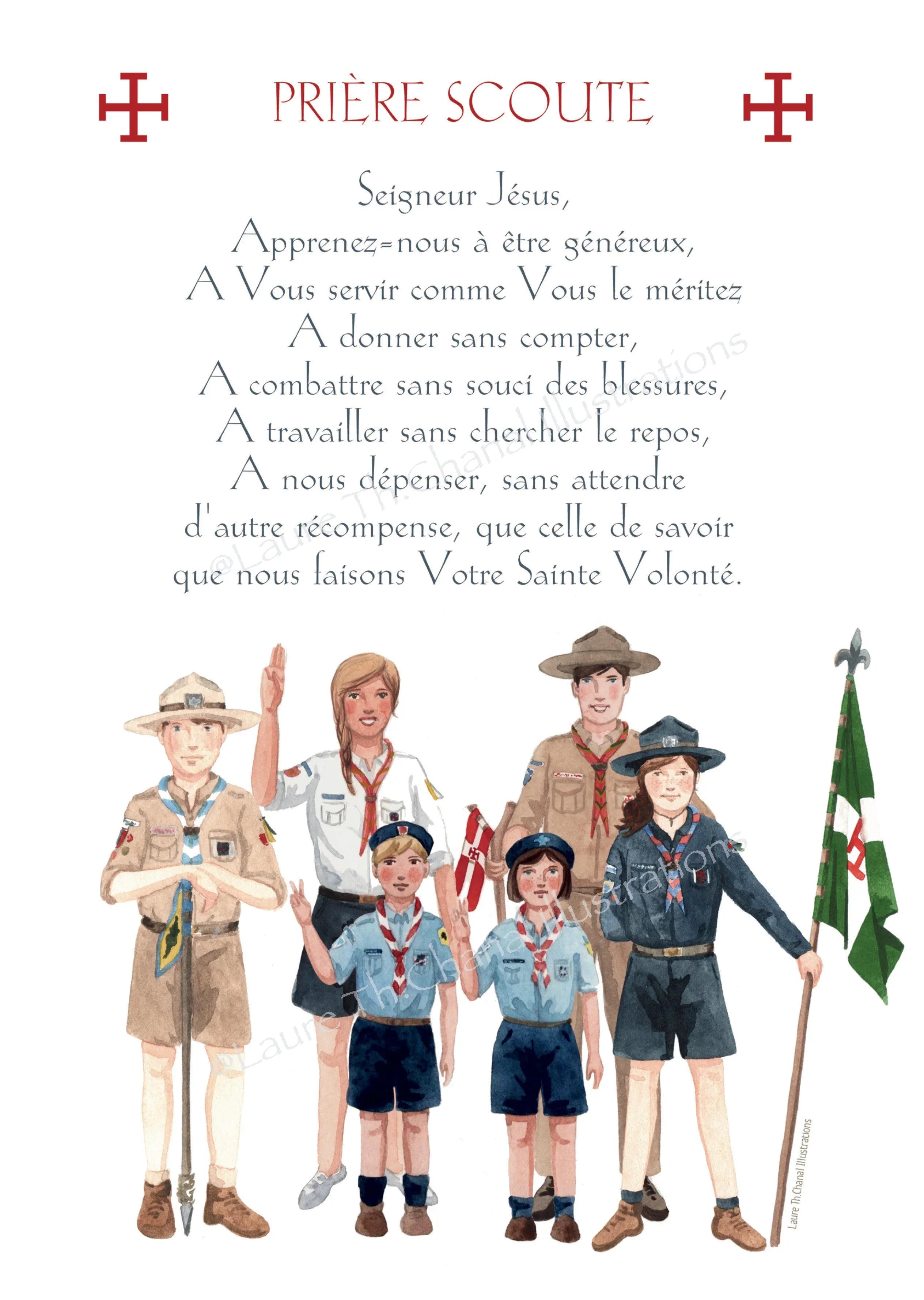 AFFICHE PRIERE SCOUTE – Laure Th.Chanal Illustrations